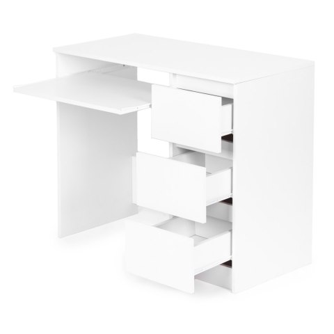 Białe biurko z szufladami BIUR-724-BIEL-MAT | Krisento